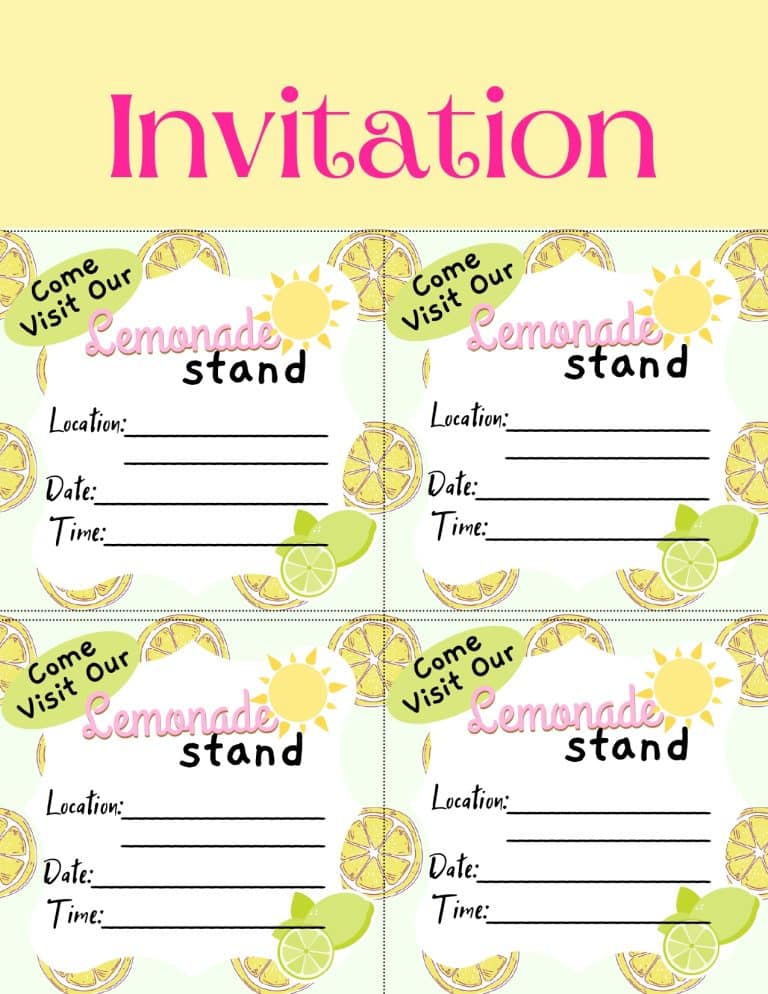 Printable lemonade stand signs - Easy Peasy Creative Ideas