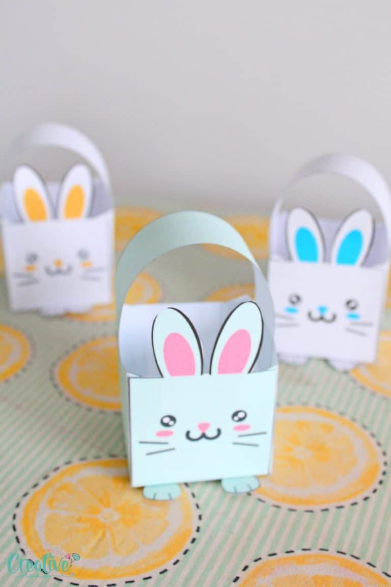 Stunning Easter Basket Craft w/ Printable Template! - Easy Peasy ...