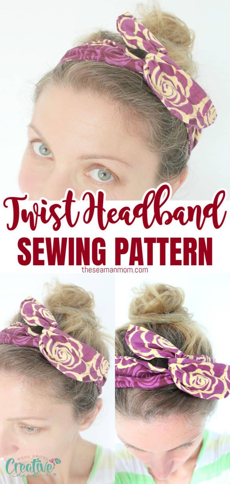 Twist Wire Headband Sewing Pattern - Easy Peasy Creative Ideas