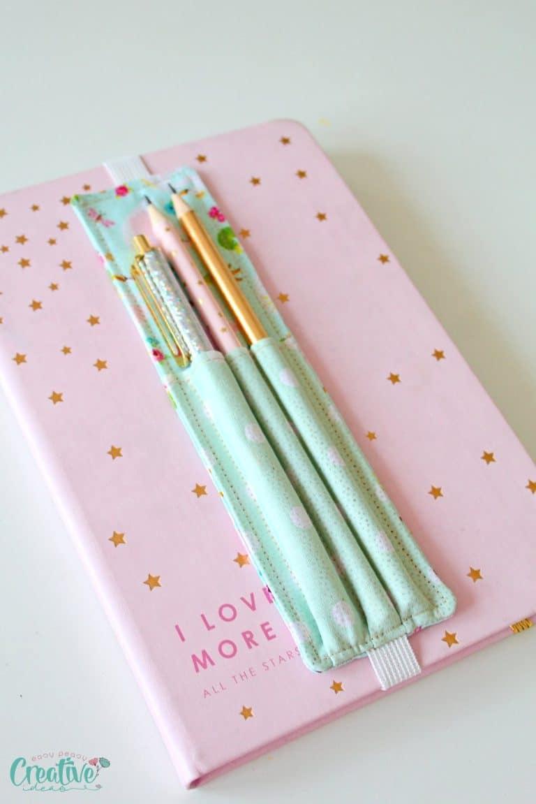 How to Sew a DIY Pen Holder for Notebook - Easy Peasy Creative Ideas