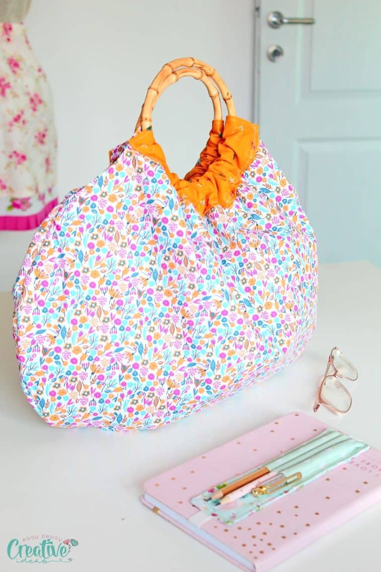 Trendy BAMBOO HANDLE BAG Sewing Pattern - Easy Peasy Creative Ideas