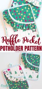 Pocket Potholder With Ruffle Sewing Pattern - Easy Peasy Creative Ideas