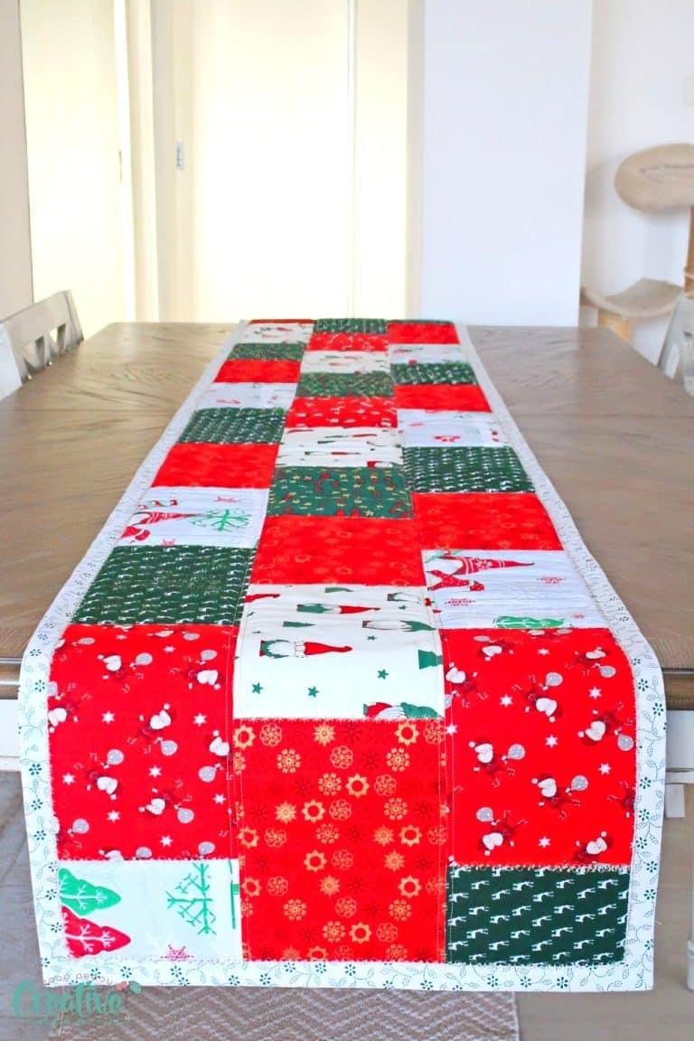 Christmas Bricks Quilted Table Runner - Easy Peasy Creative Ideas