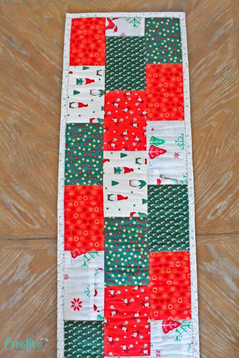 Christmas Bricks Quilted Table Runner - Easy Peasy Creative Ideas