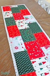 Christmas Bricks Quilted Table Runner - Easy Peasy Creative Ideas