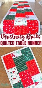 Christmas Bricks Quilted Table Runner - Easy Peasy Creative Ideas