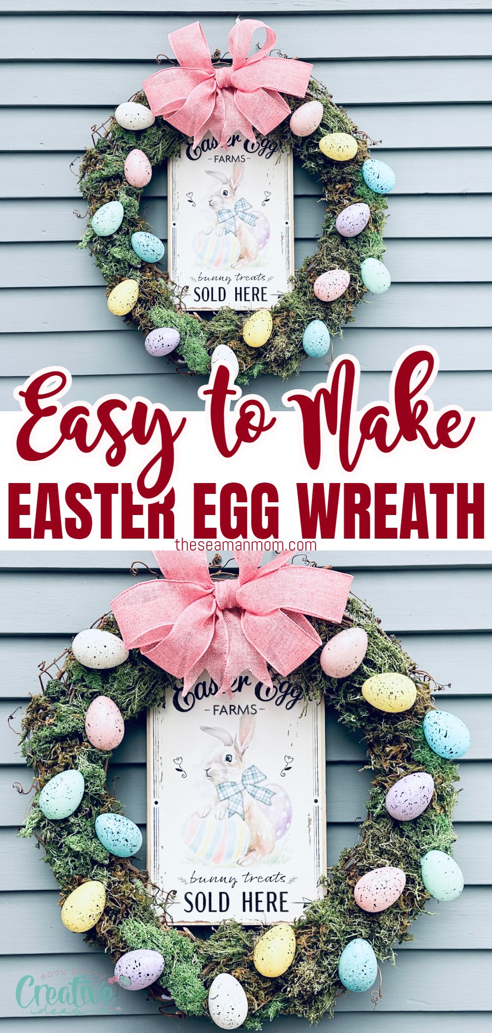 Festive DIY Easter egg wreath - Easy Peasy Creative Ideas
