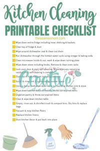 Kitchen cleaning checklist printable - Easy Peasy Creative Ideas