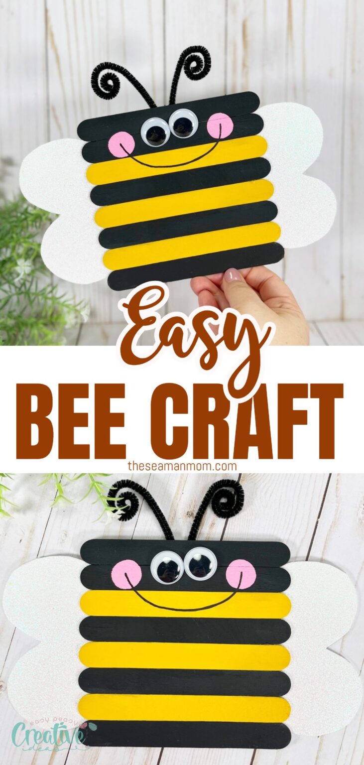 So Cute Bee Craft with Craft Sticks - Easy Peasy Creative Ideas