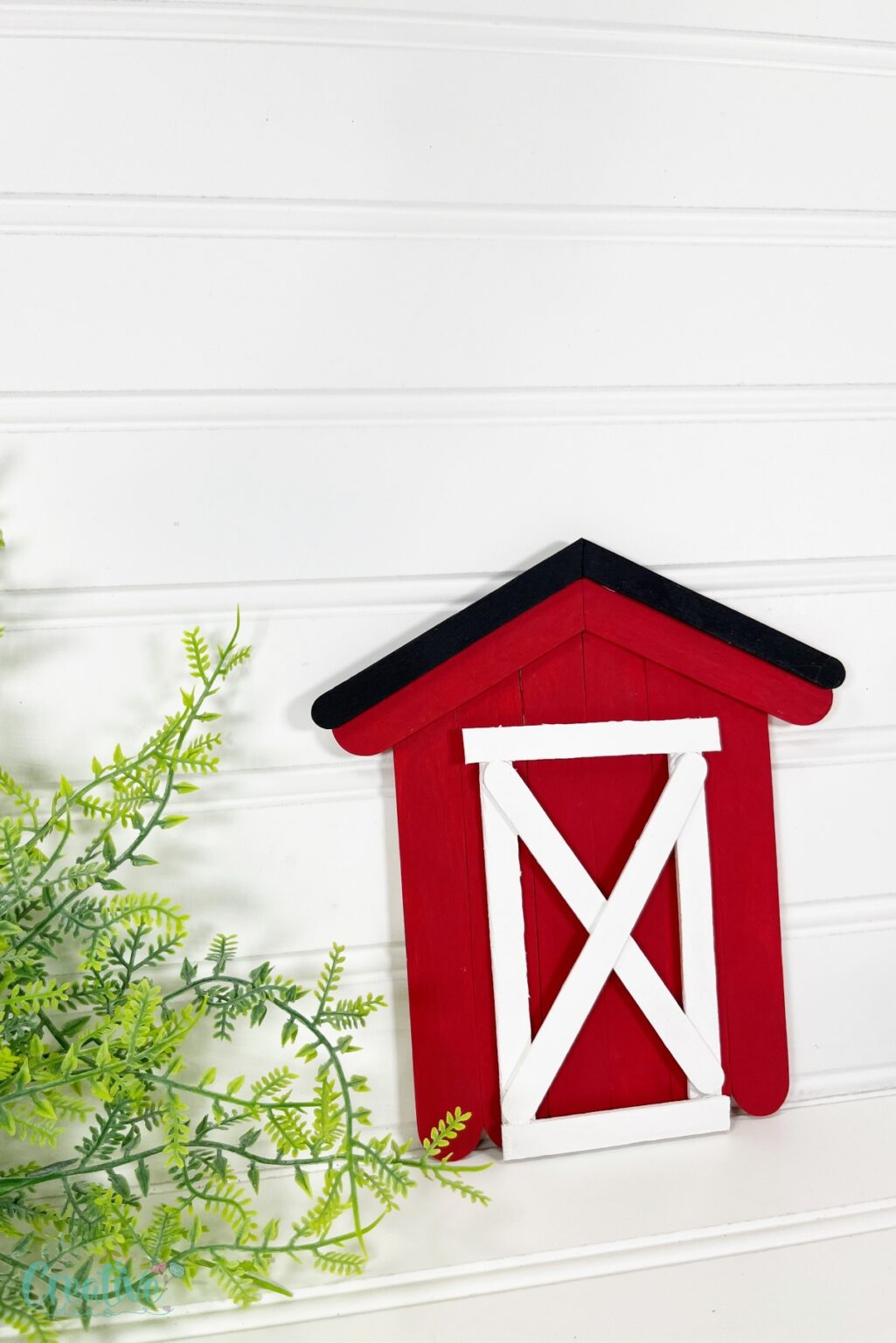 Adorable Barn Craft with Craft Sticks - Easy Peasy Creative Ideas