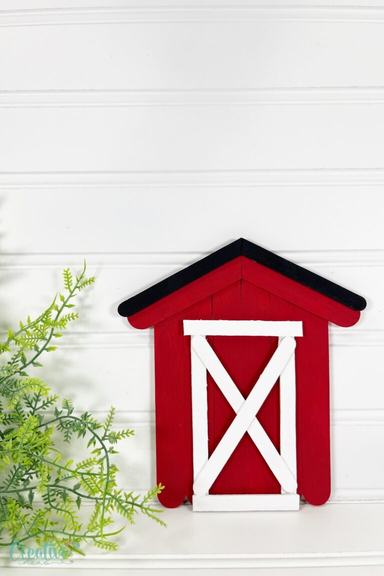Adorable Barn Craft with Craft Sticks - Easy Peasy Creative Ideas
