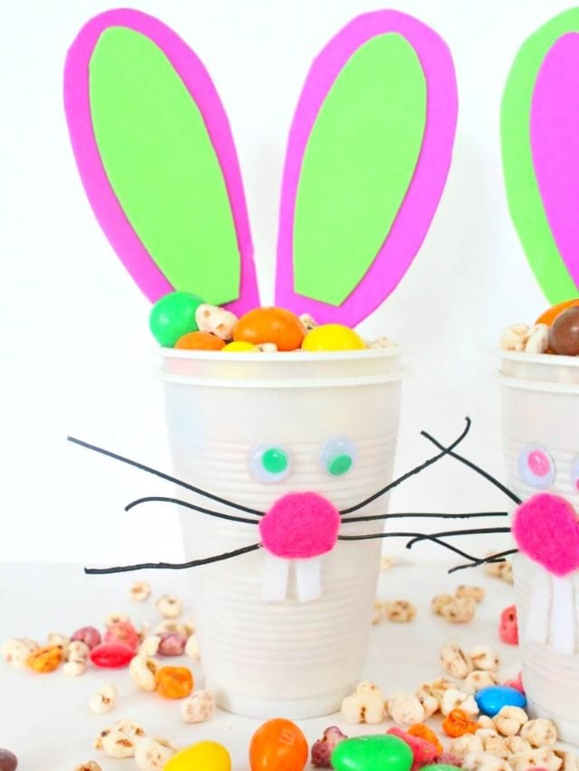 Easter Bunny Cups Tutorial Story - Easy Peasy Creative Ideas