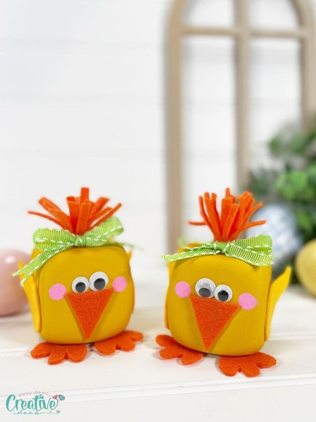 DIY Chick Craft With Foam Dice Story - Easy Peasy Creative Ideas