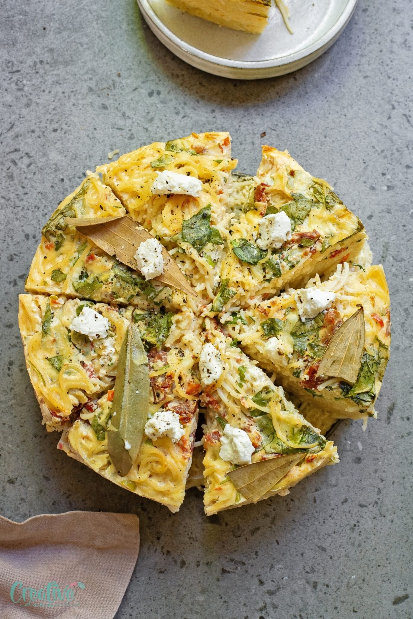 Mediterranean Spaghetti Cake - Easy Peasy Creative Ideas