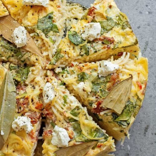 Mediterranean Spaghetti Cake - Easy Peasy Creative Ideas