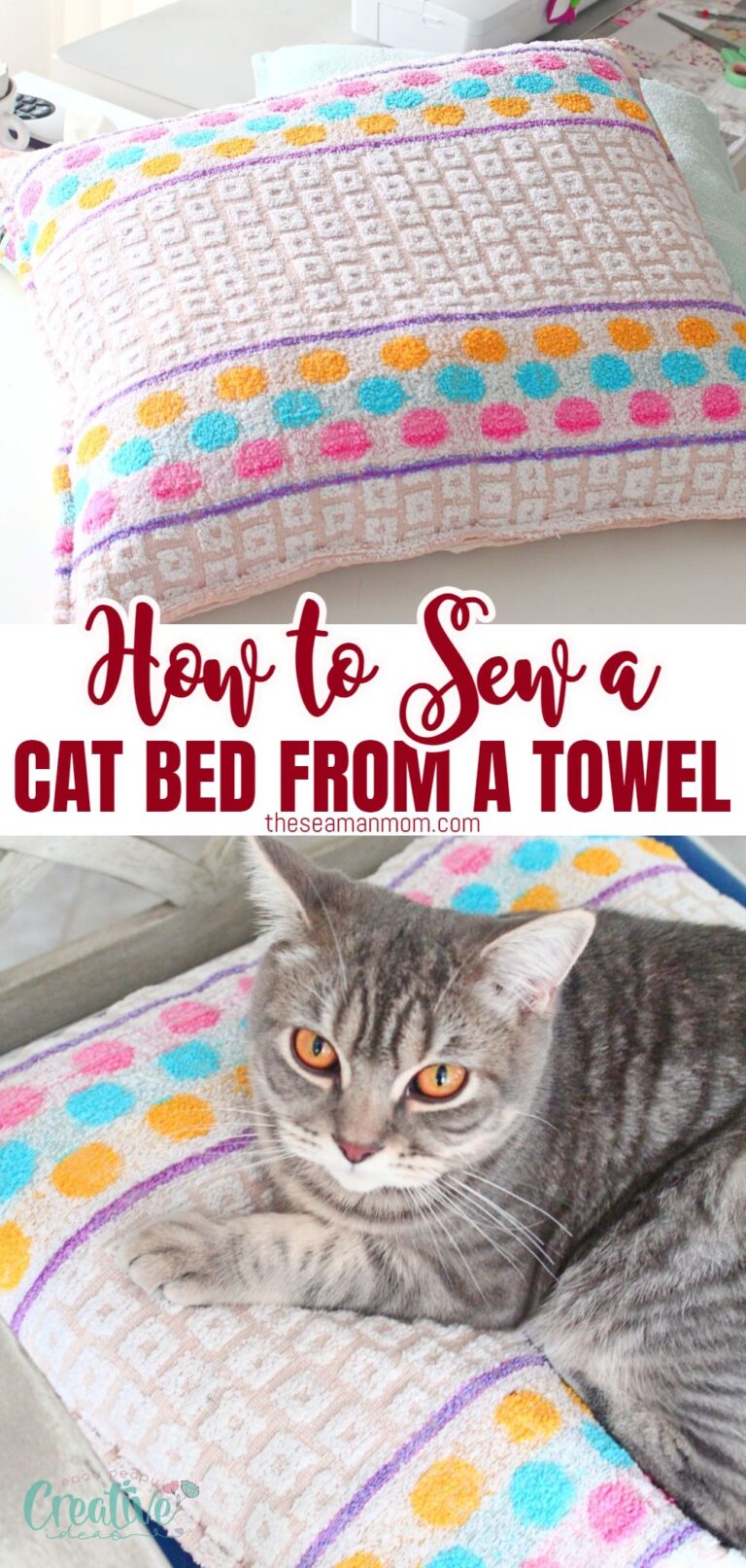 How to Sew a Cat Bed in 10 Minutes - Easy Peasy Creative Ideas