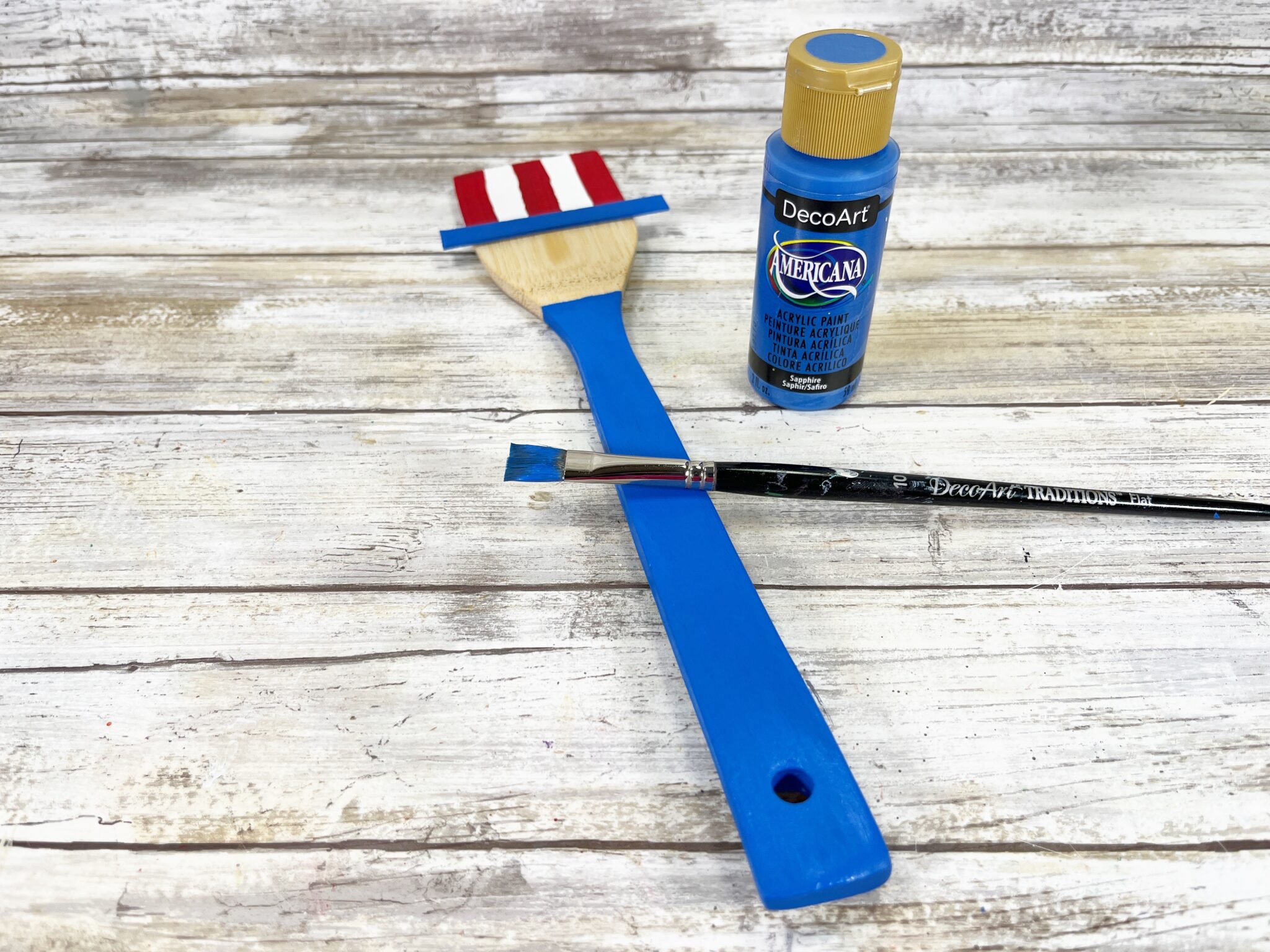 4th of July Uncle Sam Craft with Wooden Spoon - Easy Peasy Creative Ideas