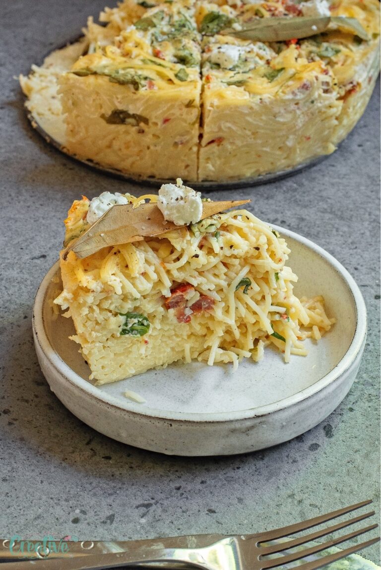 Mediterranean Spaghetti Cake - Easy Peasy Creative Ideas