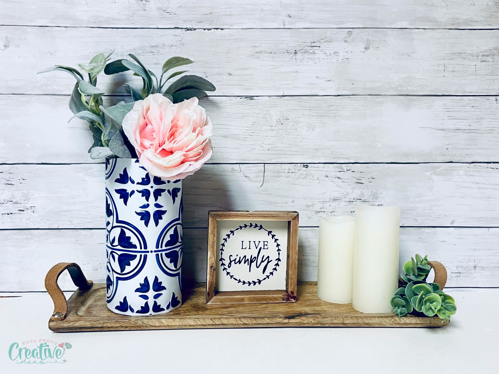 DIY Tile Vase Farmhouse Décor - Easy Peasy Creative Ideas