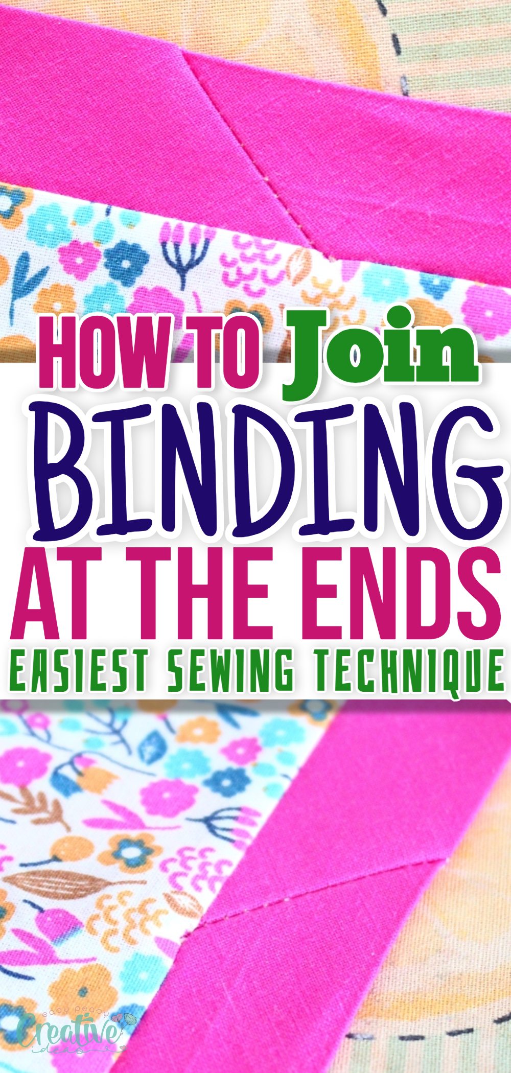 How to Join Binding Strips at the End Seamlessly - Easy Peasy Creative Ideas