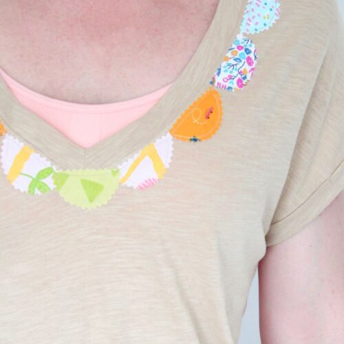 Scallop Neck T-Shirt Tutorial - Easy Peasy Creative Ideas