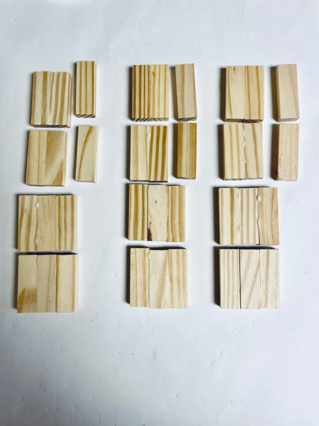 DIY Jenga Pumpkins Fall Home Décor - Easy Peasy Creative Ideas