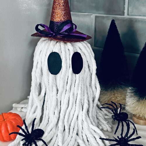 Spooky cute mop ghost craft - Easy Peasy Creative Ideas