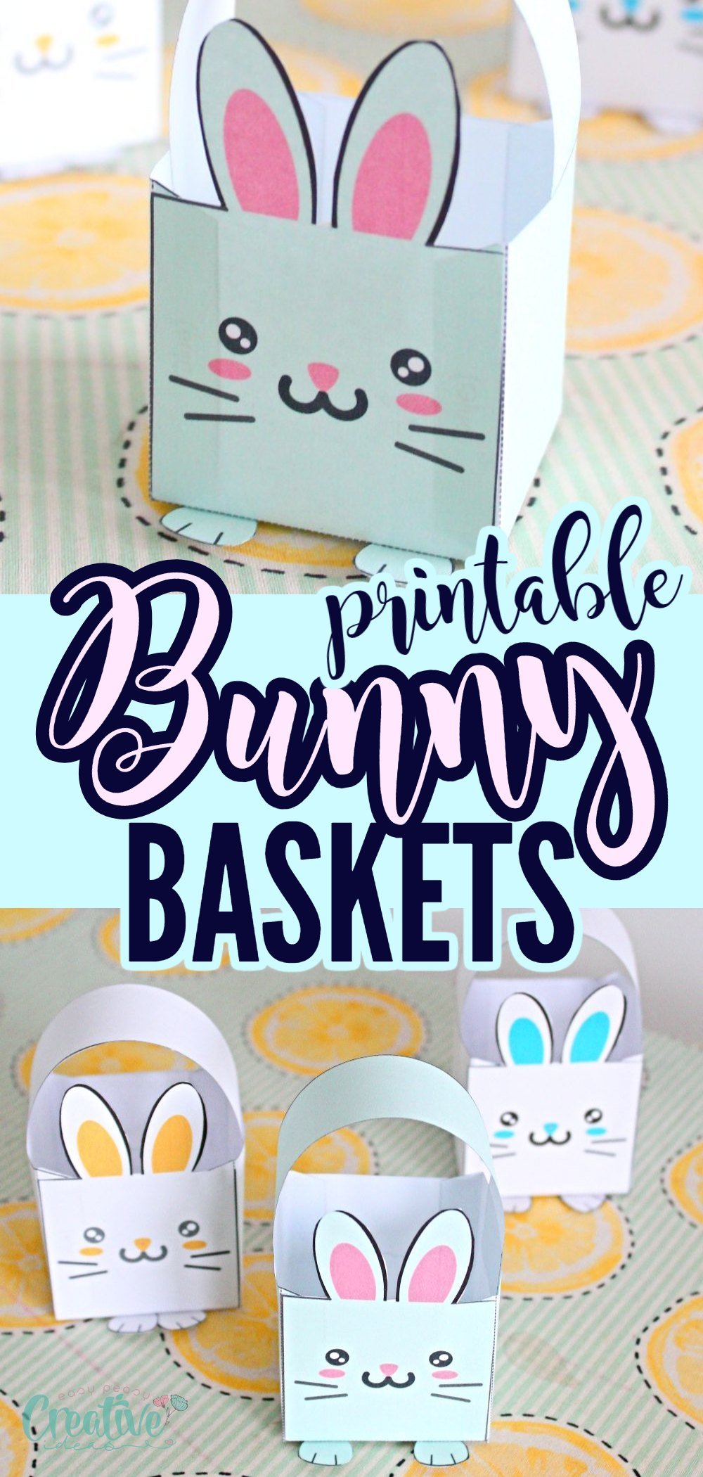 Stunning Easter Basket Craft w/ Printable Template! - Easy Peasy ...