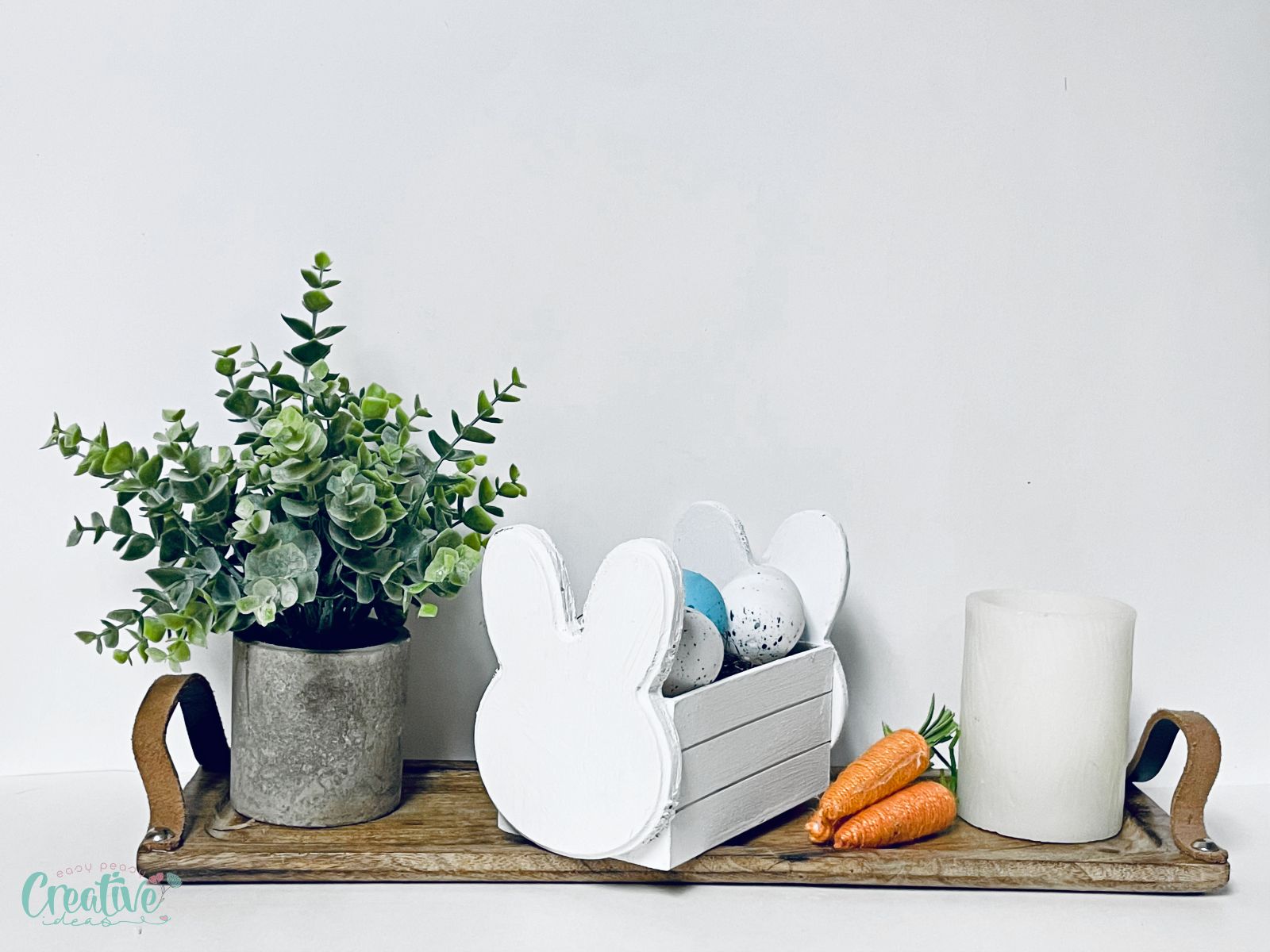 Adorable DIY Farmhouse Bunny Crate - Easy Peasy Creative Ideas