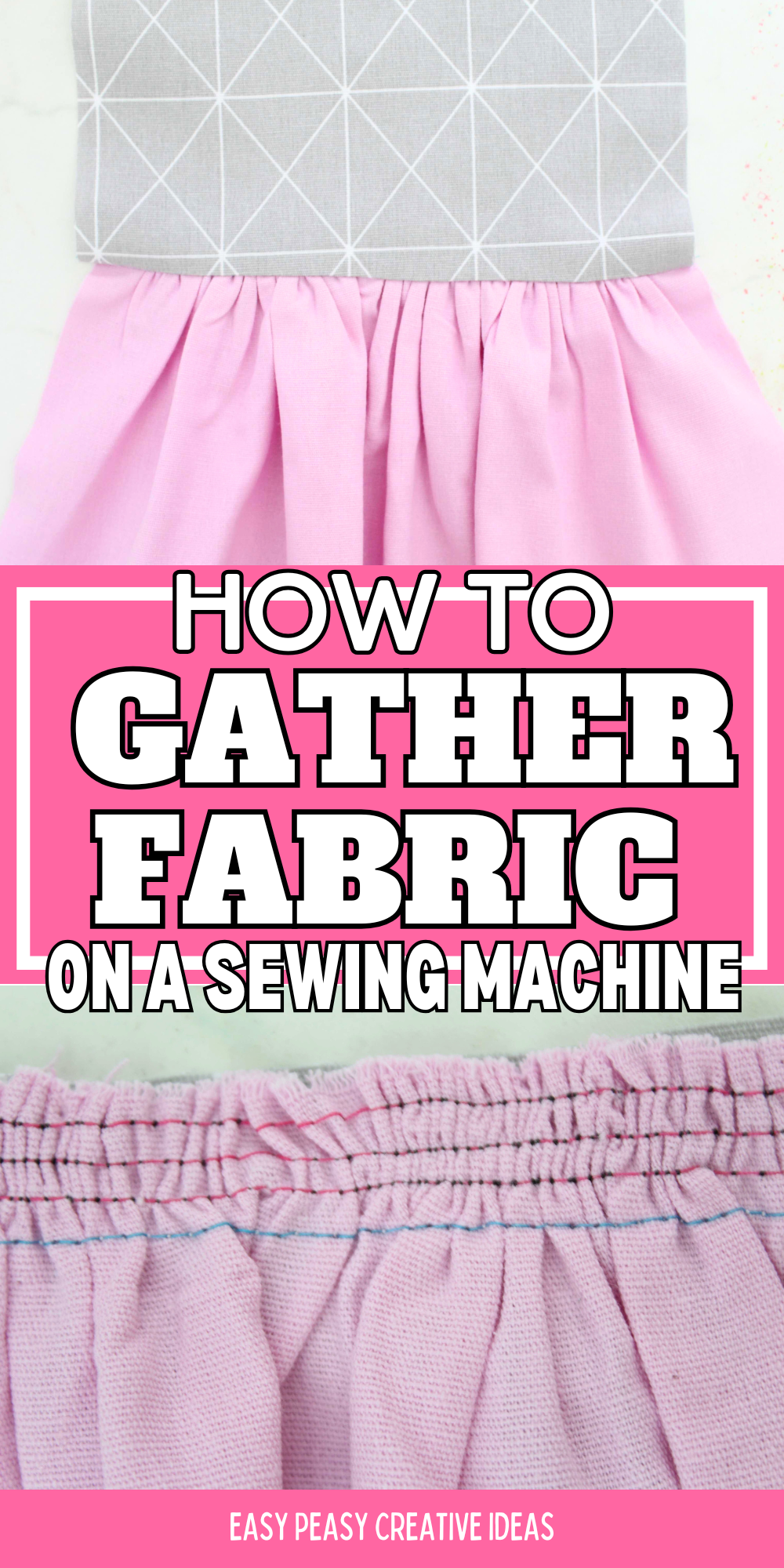 How To Gather Fabric For Perfect Even Ruffles - Easy Peasy Creative Ideas