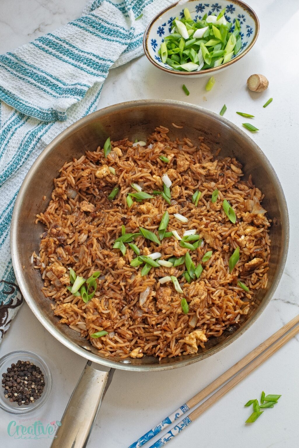 Soy Sauce Ginger Fried Rice - Easy Peasy Creative Ideas