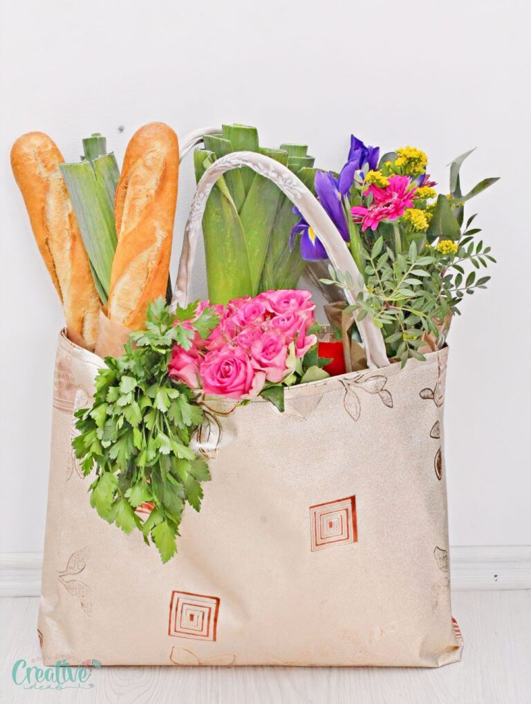 Sew Easy Reversible Grocery Bag Pattern - Easy Peasy Creative Ideas